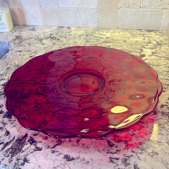 Dining | Beautiful Vintage Georgian Red Platter Possibly Viking | Poshmark